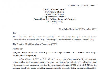 Circular No. 125/44/2019 – GST | CONSULTEASE.COM