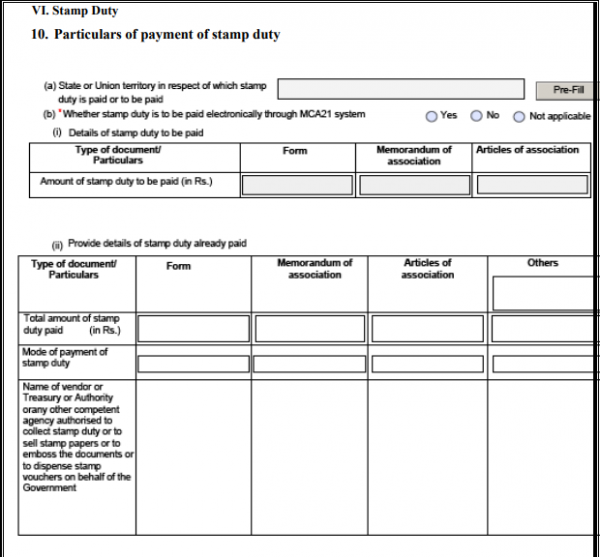New Form for Company Incorporation(SPICE+) by MCA