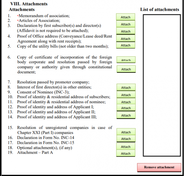 New Form for Company Incorporation(SPICE+) by MCA
