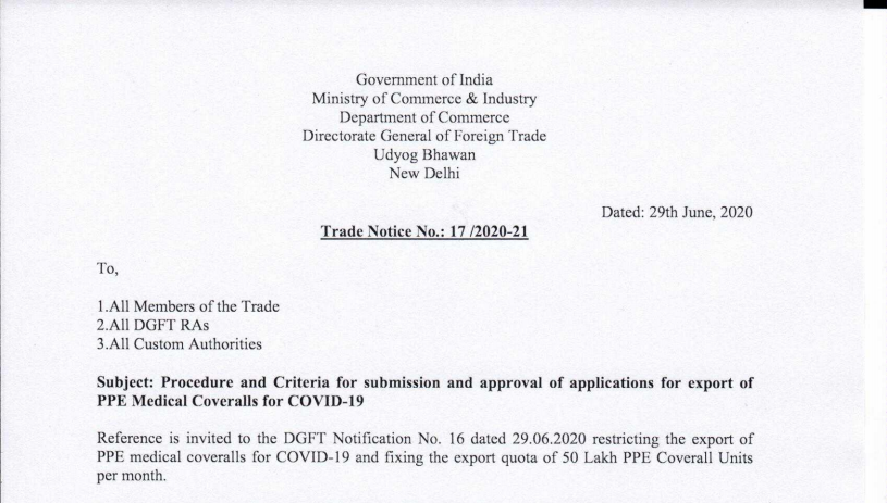 Trade Notice No. 17/ 2020-21 Trade Notice No. 17/ 2020-21