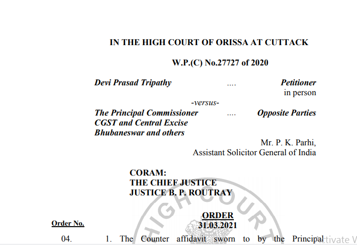 Orissa HC in the case of Devi Prasad Tripathy V/s. The Principal ... Orissa HC in the case of Devi Prasad Tripathy V/s. The Principal ...